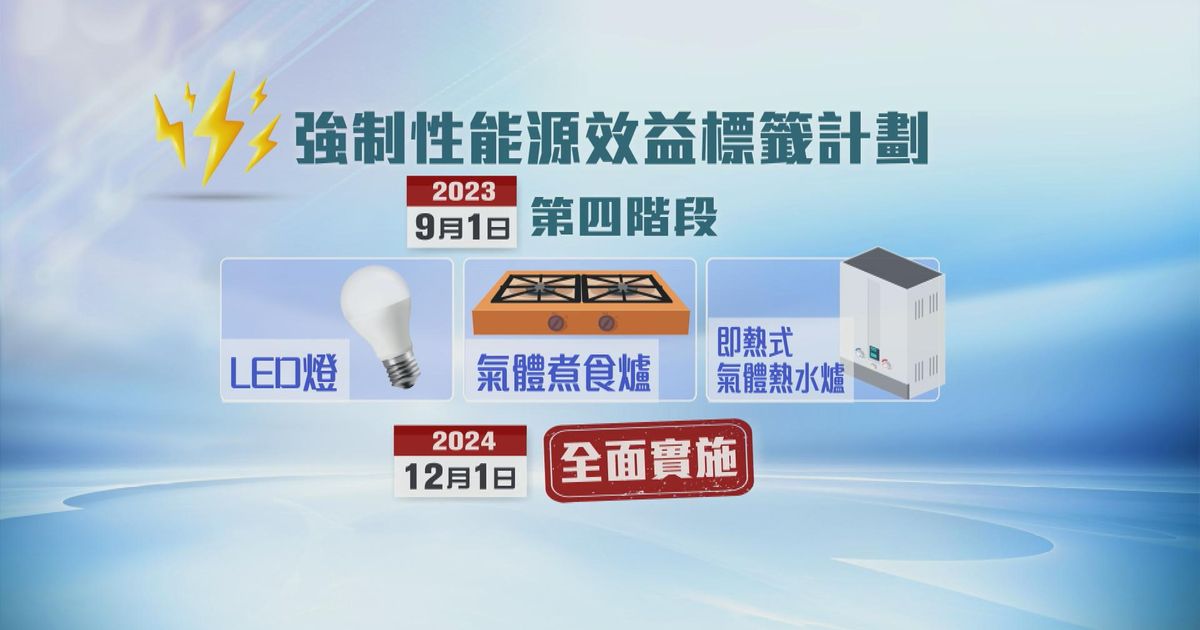 「強制性能源效益標籤計劃」第四階段九月實施 將加入LED燈等三類產品 | 無綫新聞TVB News