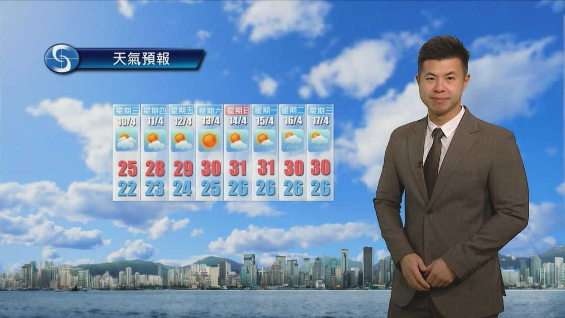 4月9日 早晨天氣 | 無綫新聞TVB News