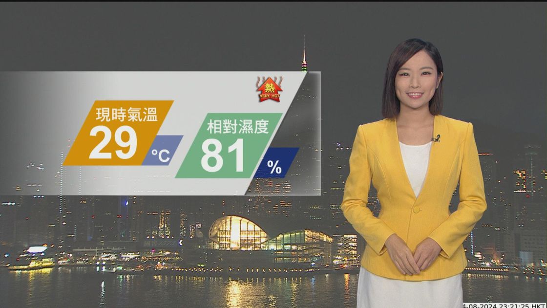 8月24日 晚間天氣 | 無綫新聞TVB News