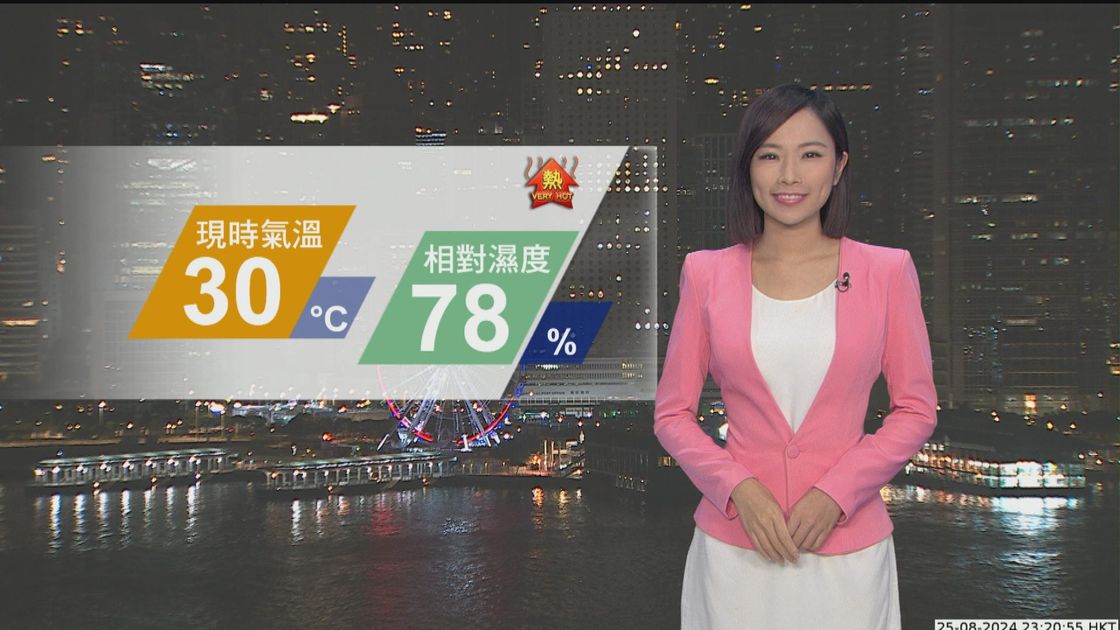 8月25日 晚間天氣 | 無綫新聞TVB News