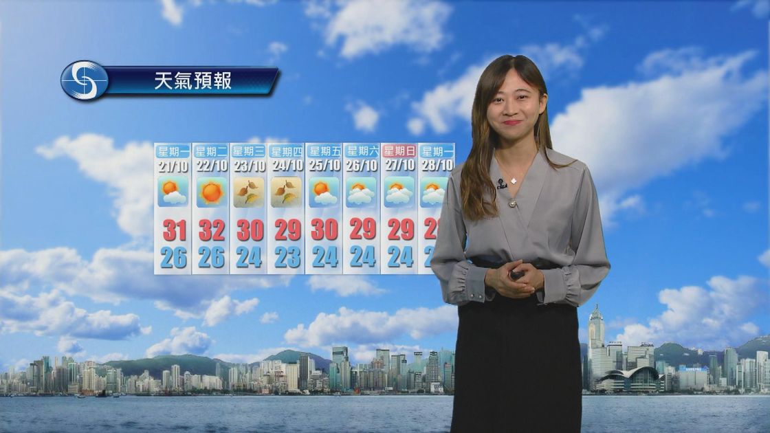 10月20日 早晨天氣 | 無綫新聞TVB News