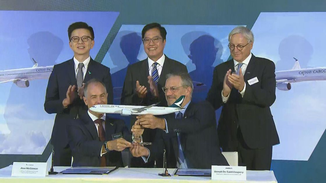 國泰與空巴簽協議訂購150架飛機 目標明年提供共100個航點選擇 | 無綫新聞TVB News