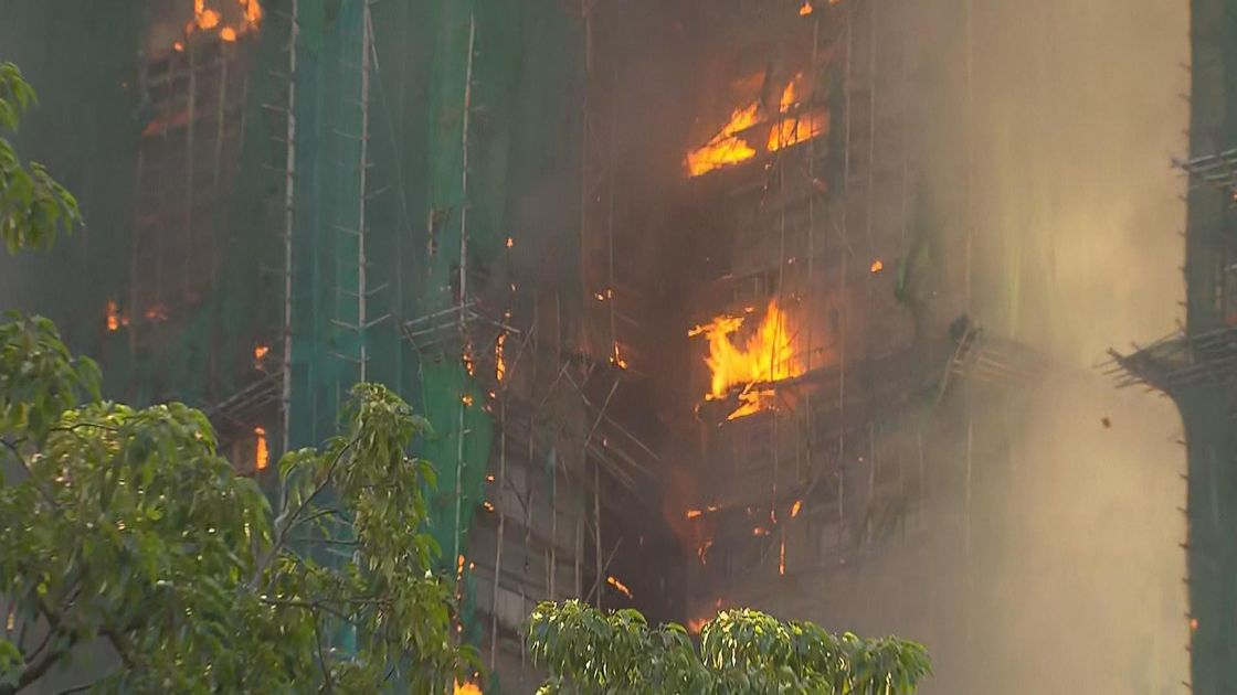 宏福苑五級火｜外牆棚架圍網著火或助長火勢蔓延 不少單位焚毀居民損失慘重 | 無綫新聞TVB News